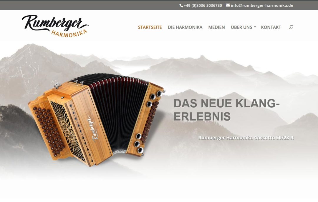 Neue Homepage für neuartige Harmoika | Rumberger Harmonika